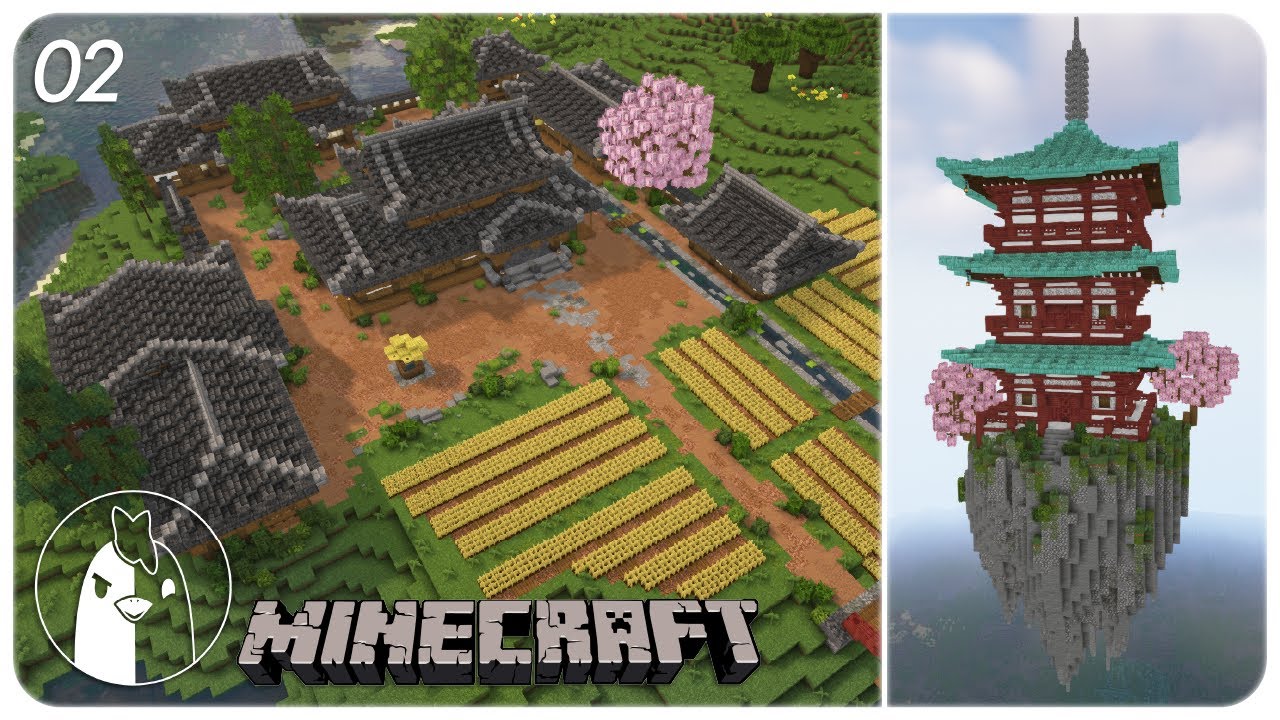 Manor Expansion & Floating Pagoda Mob Farm | Minecraft Survival - YouTube