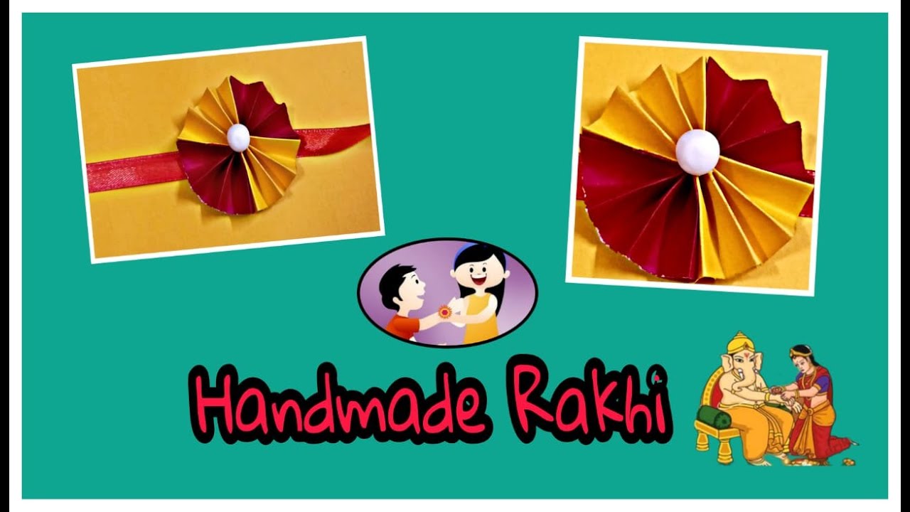 How to make Paper With Rakhi // Easy paper Rakhi Ideas - YouTube