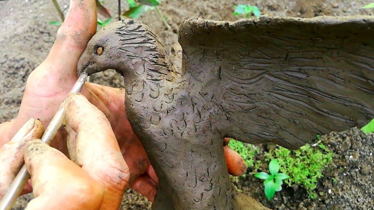 How To Make Eagle From Clay | Eagle Making With Clay - YouTube