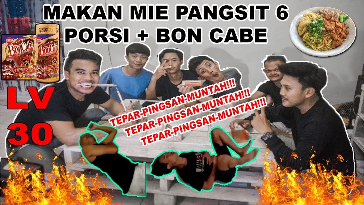 {CHALLENGE PART: 4} MAKAN MIE PANGSIT 6 PORSI + BON CABE LEVEL 30 ...