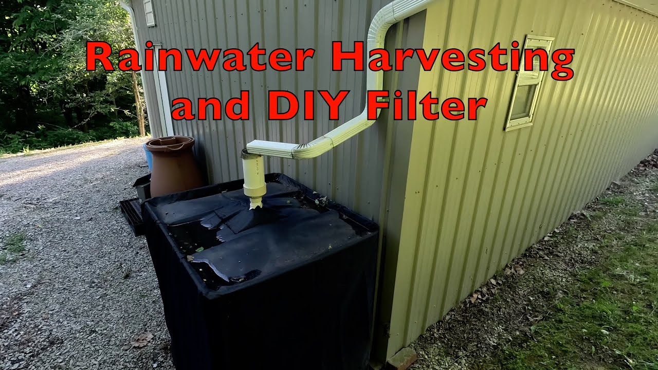 Rainwater harvesting and DIY water filter - YouTube