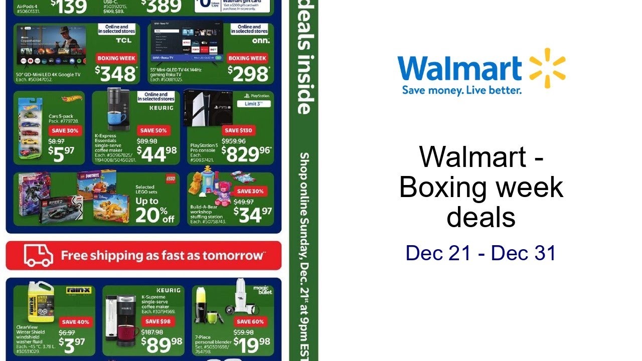 Walmart - Boxing week deals Dec 21 - Dec 31 - YouTube