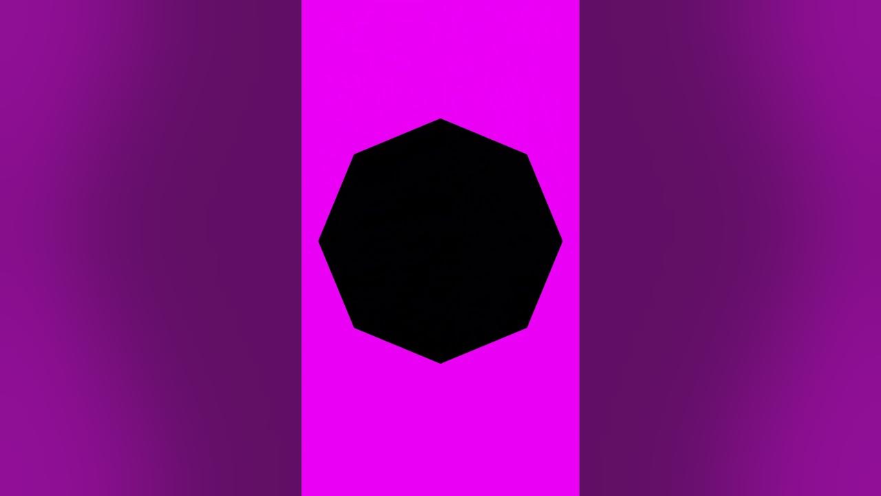 Black Octagon Magenta Background Up To Down #shorts - YouTube