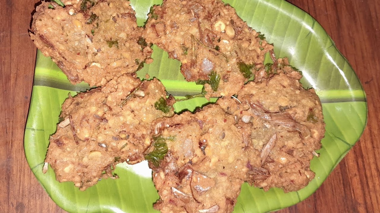 crispy valaipoo vadai recipe - YouTube