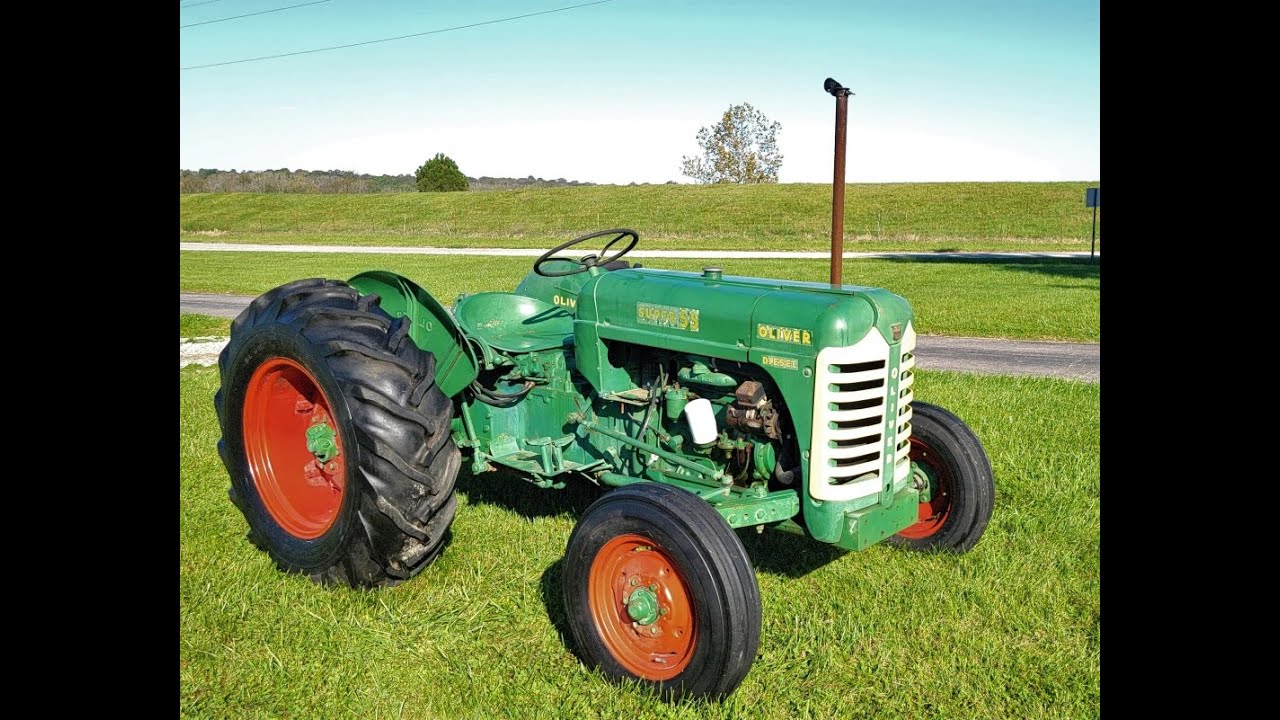 Lot #21: 1958 Oliver Super 55 Diesel Tractor - YouTube