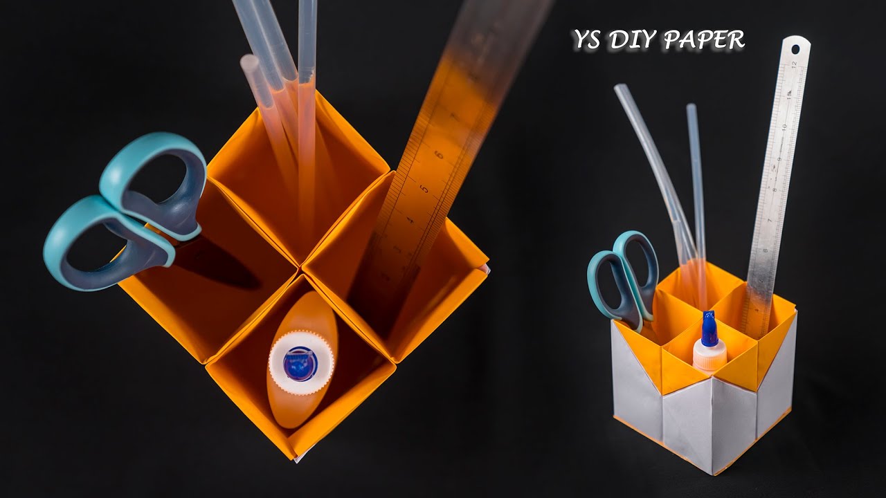 DIY Paper Pen Holder - Simple and Easy to make - Paper Crafts Tutorial ...
