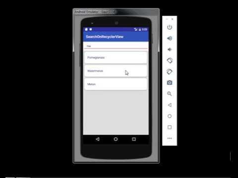 Add Search filter on RecyclerView in android - YouTube