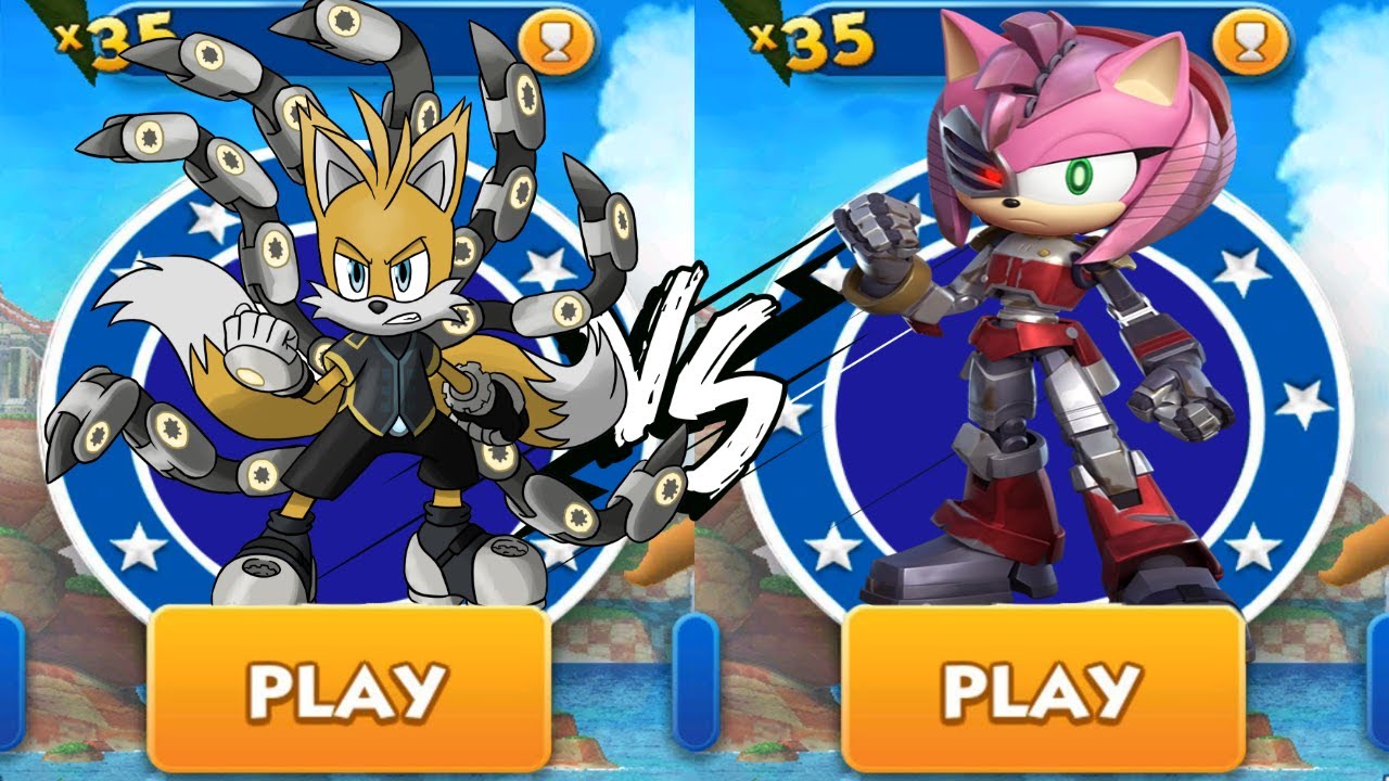 Sonic Dash with Rusty Rose vs Tails Nine - Sonic Prime Update Run ...