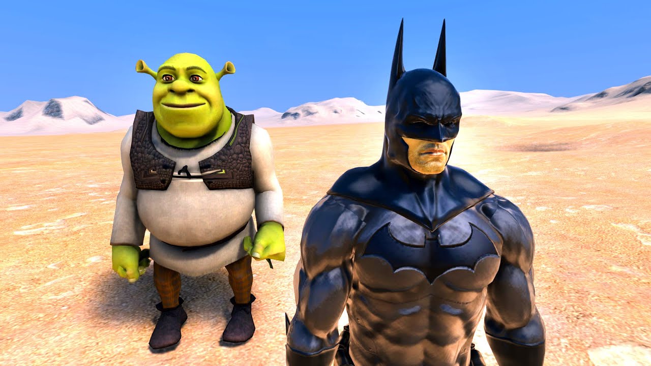 BATMAN VS SHREK - Süper Kahraman Savaşları - YouTube