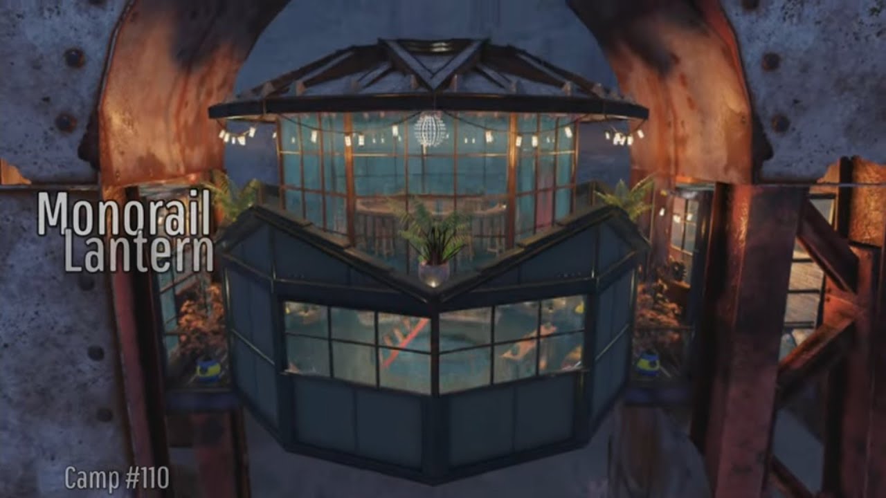 Fallout 76 Camp Build | Monorail Lantern | Clean // Modern // Pre ...