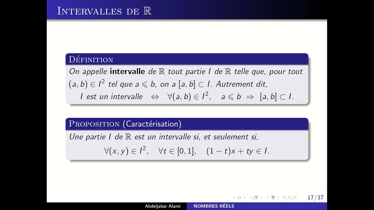 Intervalles de R - YouTube