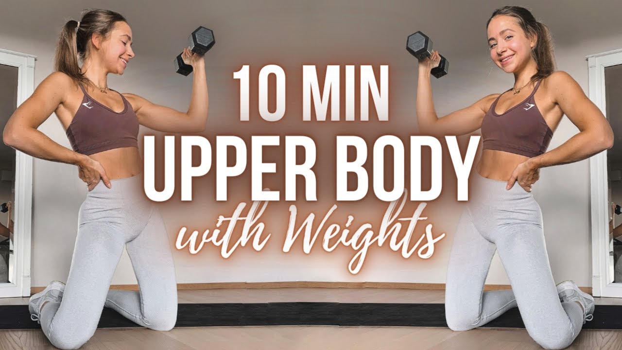 Full Upper Body Workout With Weights Dumbbells Annrahel Youtube