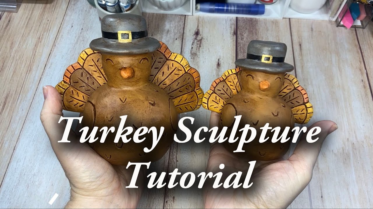 Air Dry Clay DIY | Turkey Sculpture Tutorial | Animal Sculpting Art ...