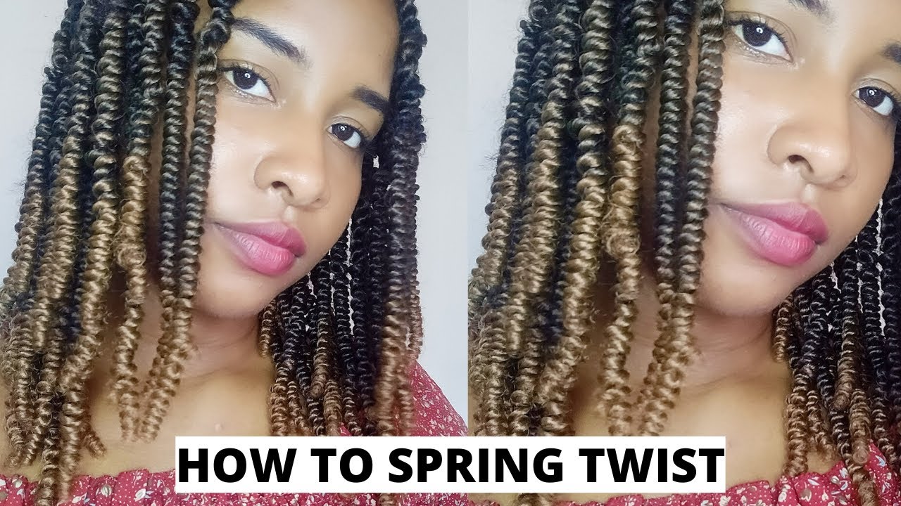 How To: SPRING TWIST TUTORIAL ON NATURAL HAIR | Ombre Spring Twist ...
