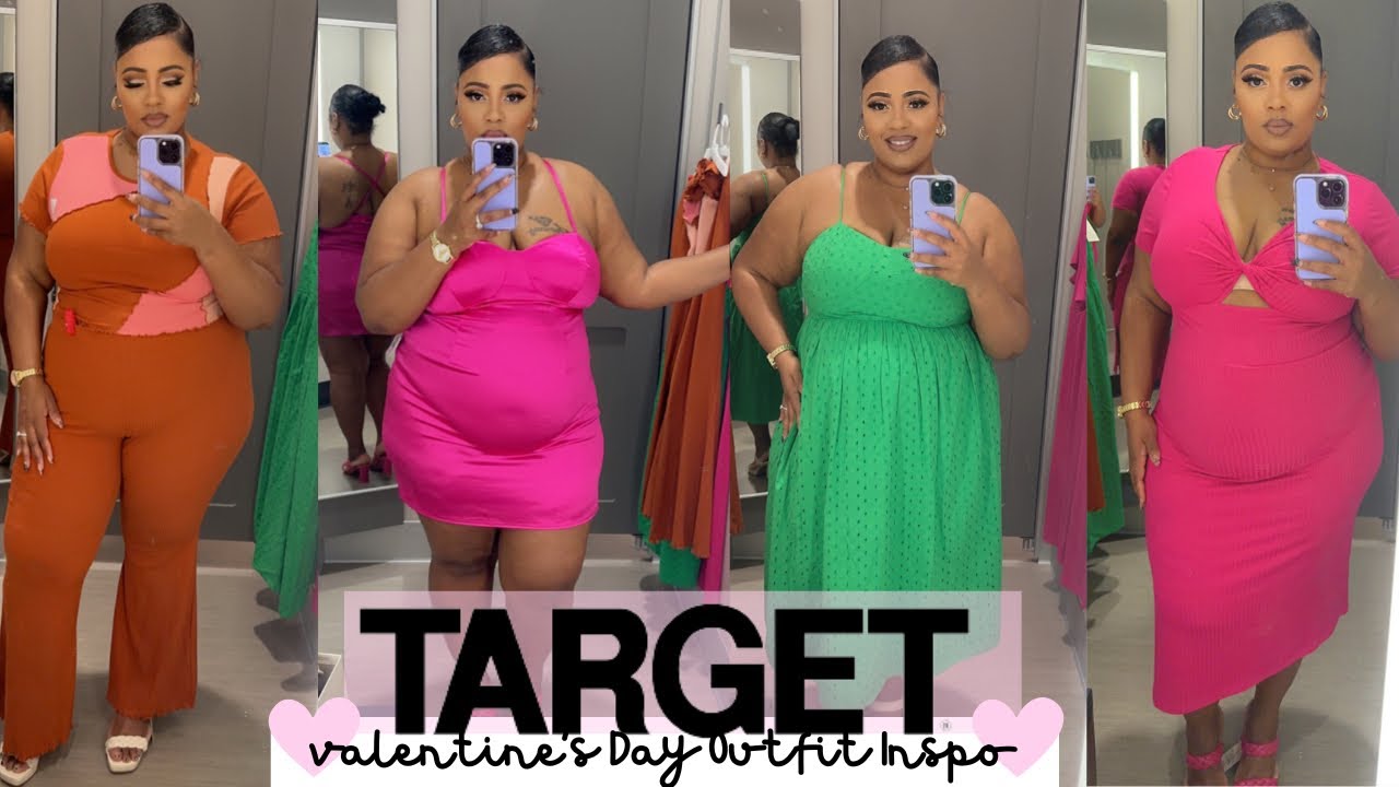 VALENTINE'S DAY OUTFIT IDEAS 💘 ⎮ TARGET PLUS SIZE & CURVY TRY-ON HAUL ...