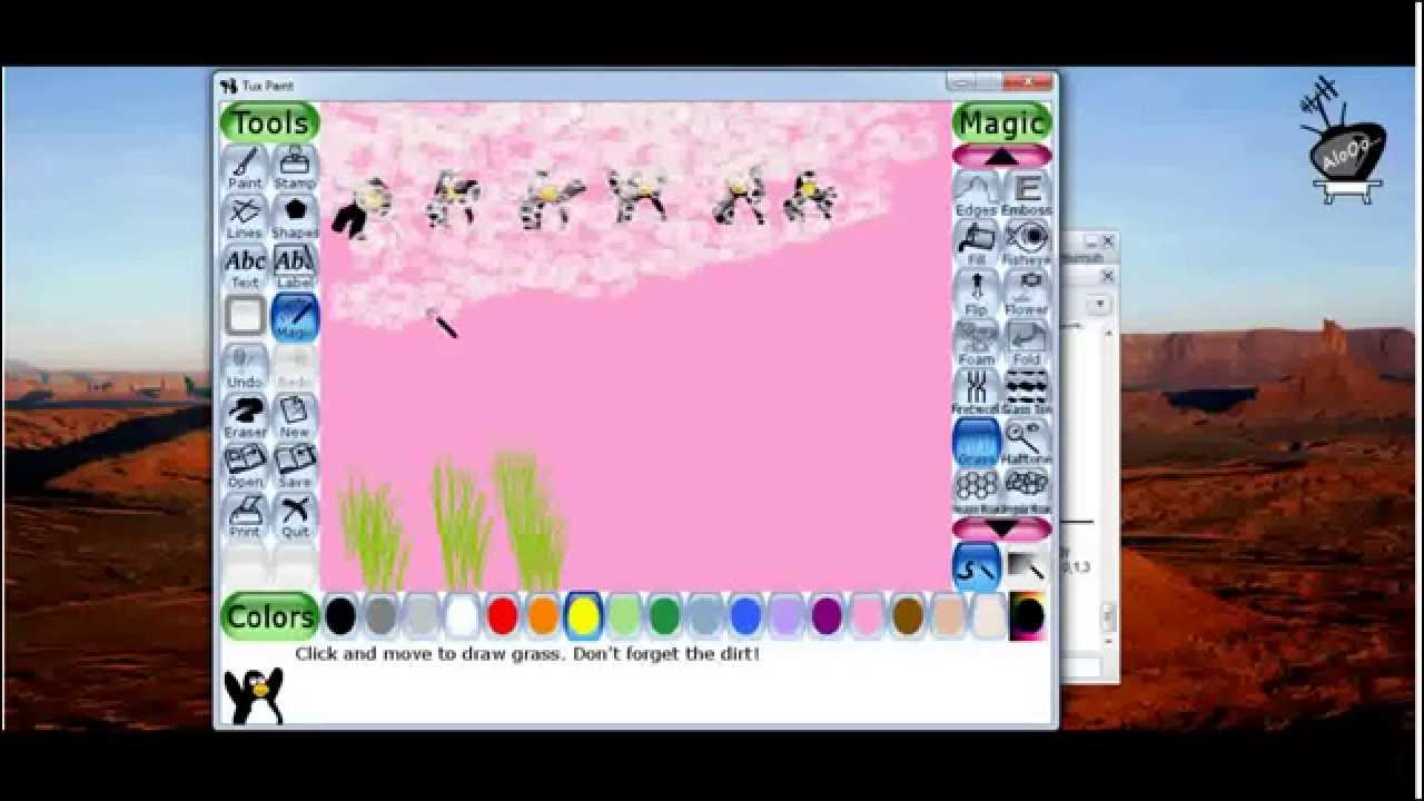 Tuxpaint tutorial : Drawing Demo By Kids (Session 2) - YouTube