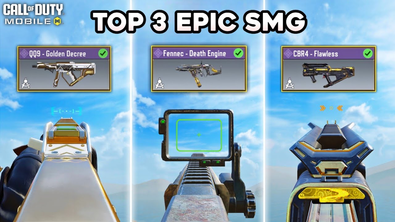 Top 3 epic SMG with P2W iron sight - YouTube