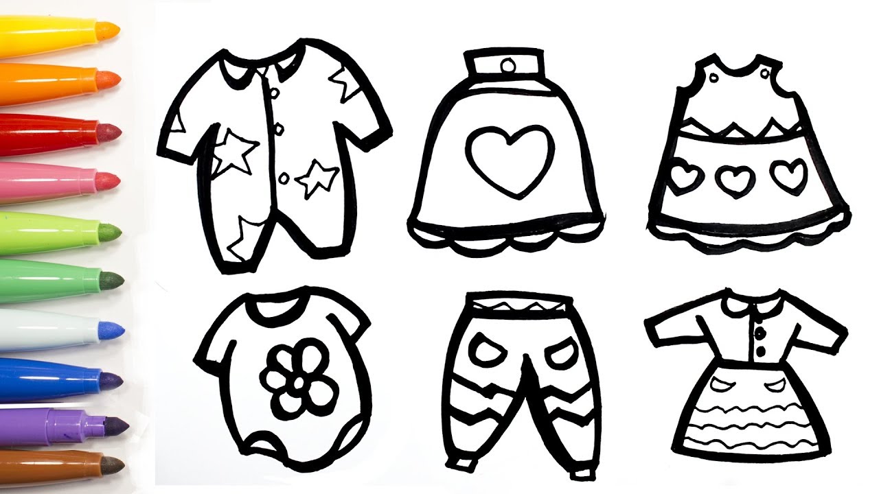 Coloring children's clothes | Painting and drawing for kids - YouTube