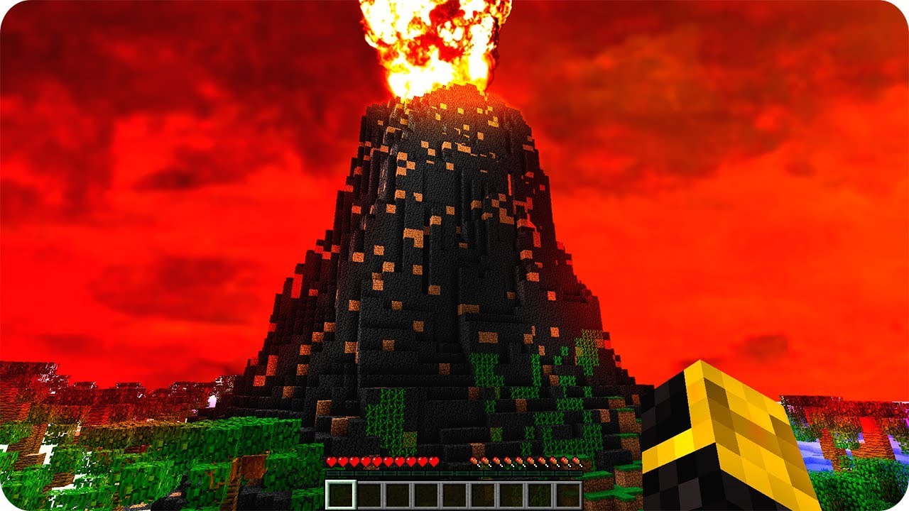 ESCAPAMOS DEL VOLCÁN EN ERUPCIÓN EN MINECRAFT 😱 - YouTube
