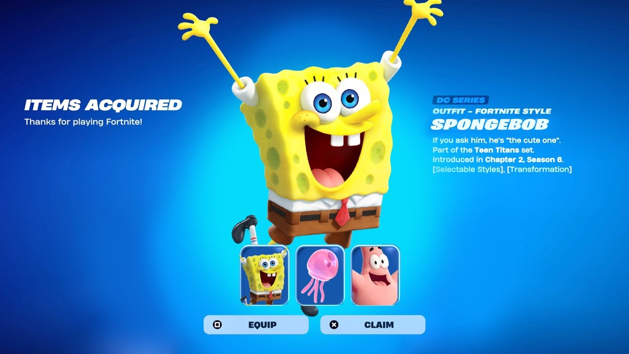 *NEW* Fortnite X SPONGEBOB SquarePants Skin Concept (Full Showcase ...
