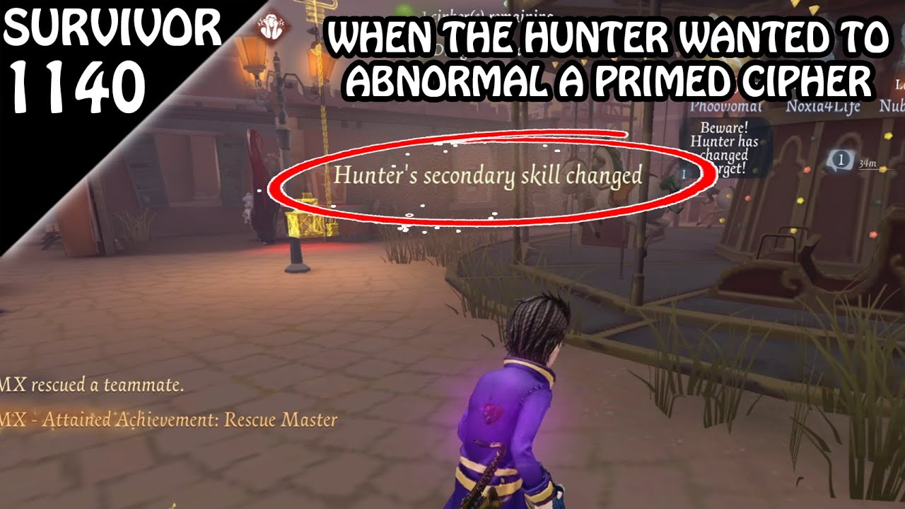 When the hunter is frustrated already - Survivor Rank #1140 (Identity v ...