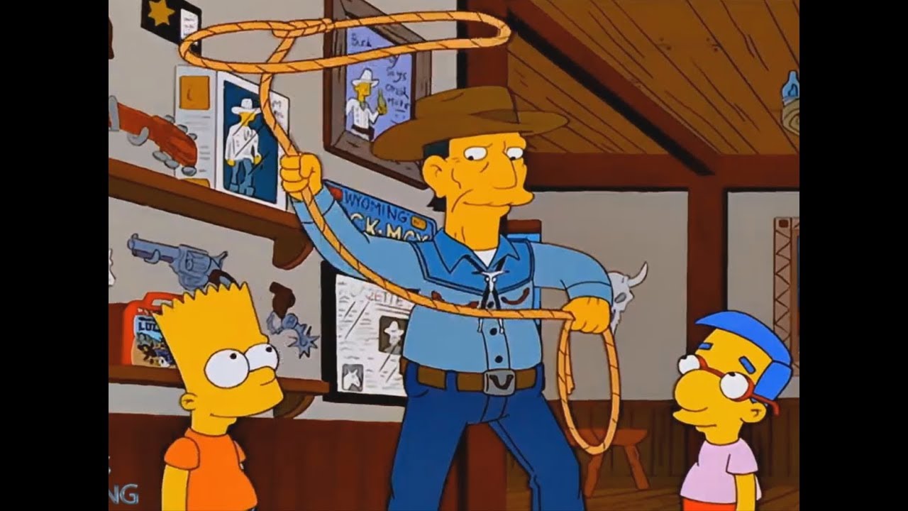 THE SIMPSONS - Visit The House Of Cowboy ! - YouTube