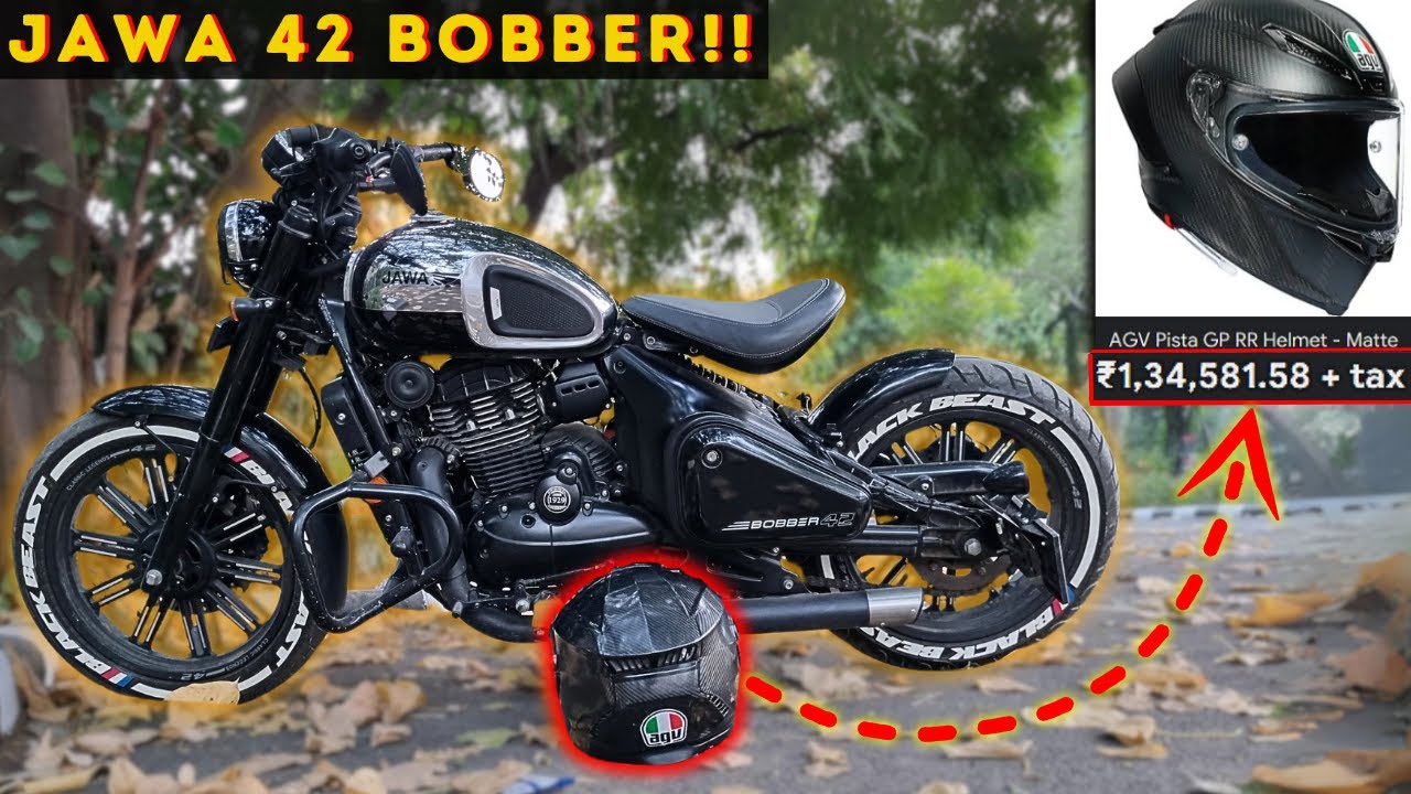 Turned ₹2K Helmet into a Luxury ₹1.5 Lakh AGV Helmet 💎 | FT. JAWA 42 ...