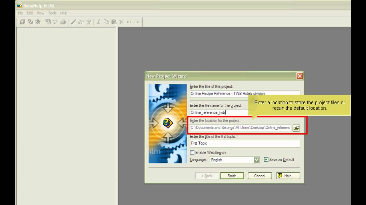 TWB Video Tutorial - Creating New Project in Robohelp X5 - YouTube