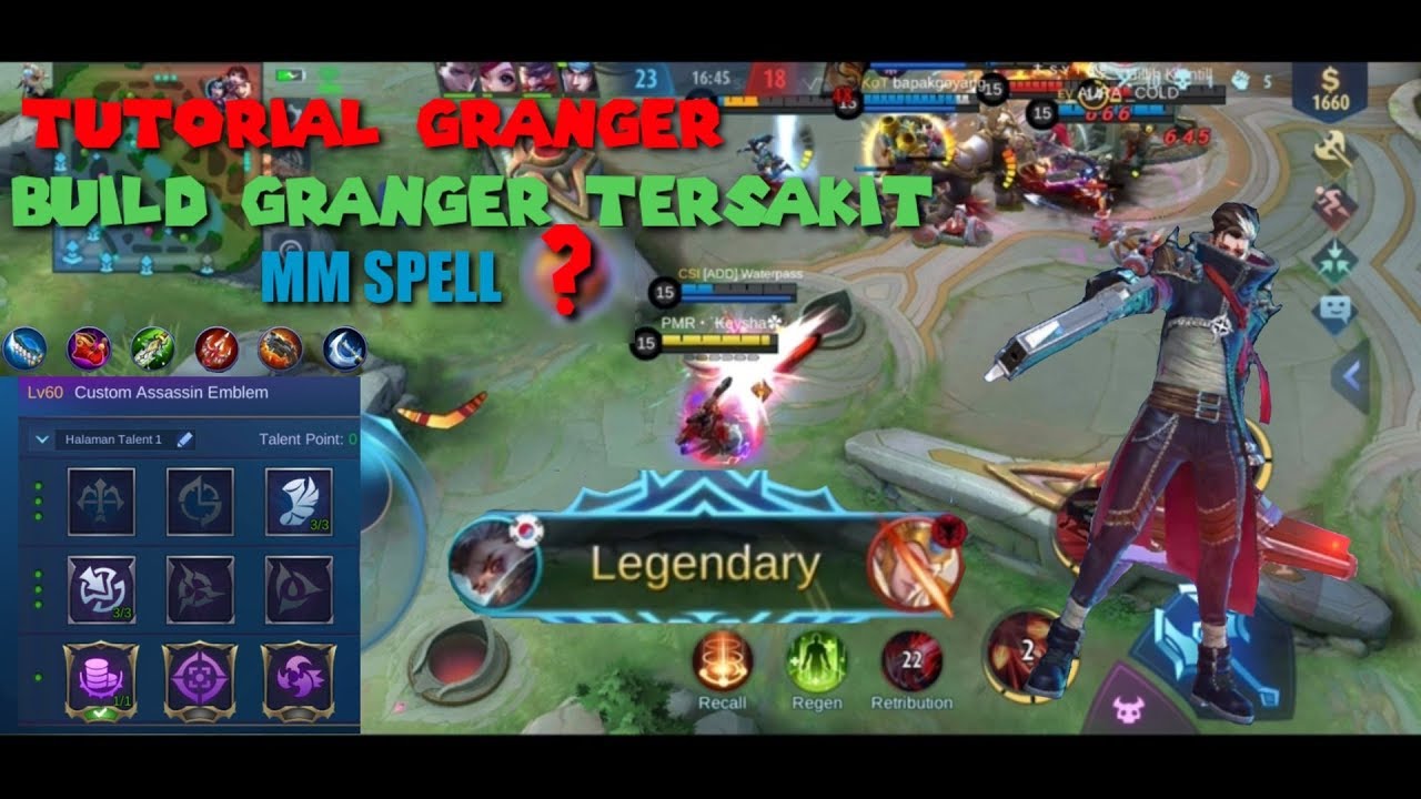 TUTORIAL CARA MENGGUNAKAN HERO GRANGER, BUILD TERSAKIT - YouTube