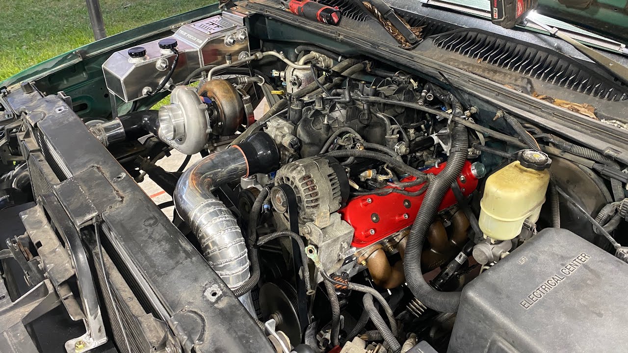 Turbo LS street truck. Building the turbo kit - YouTube