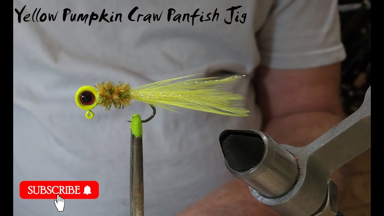 Tying A Yellow Pumpkin Craw Panfish Jig - YouTube