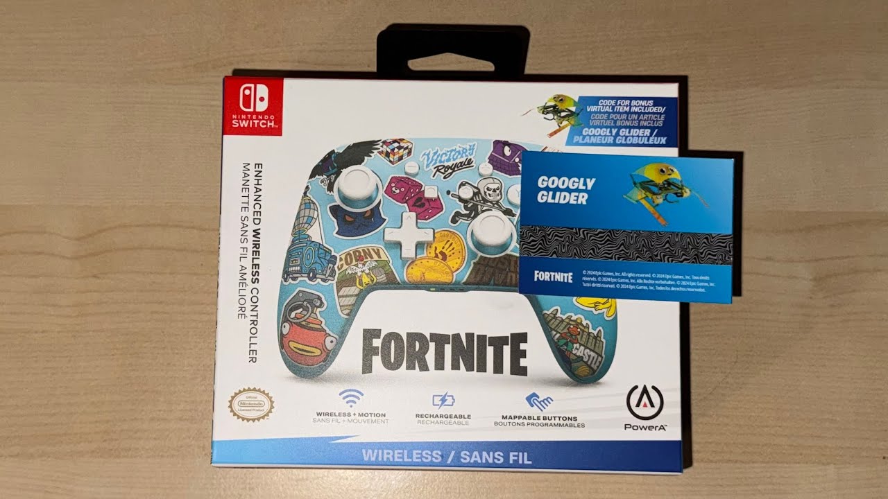 Fortnite Nintendo Switch Controller Unboxing! (Googly Glider Code ...