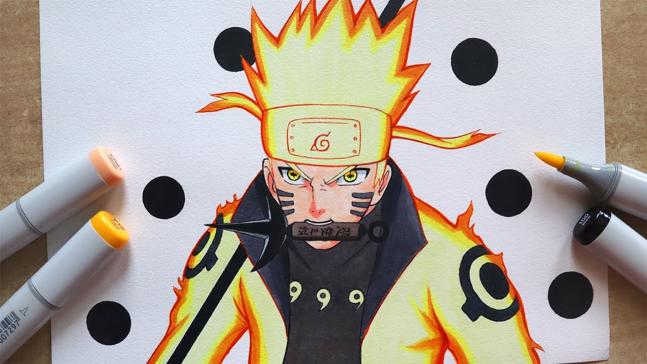 How to Draw Naruto Six Paths Sage Mode - Step By Step Tutorial - YouTube