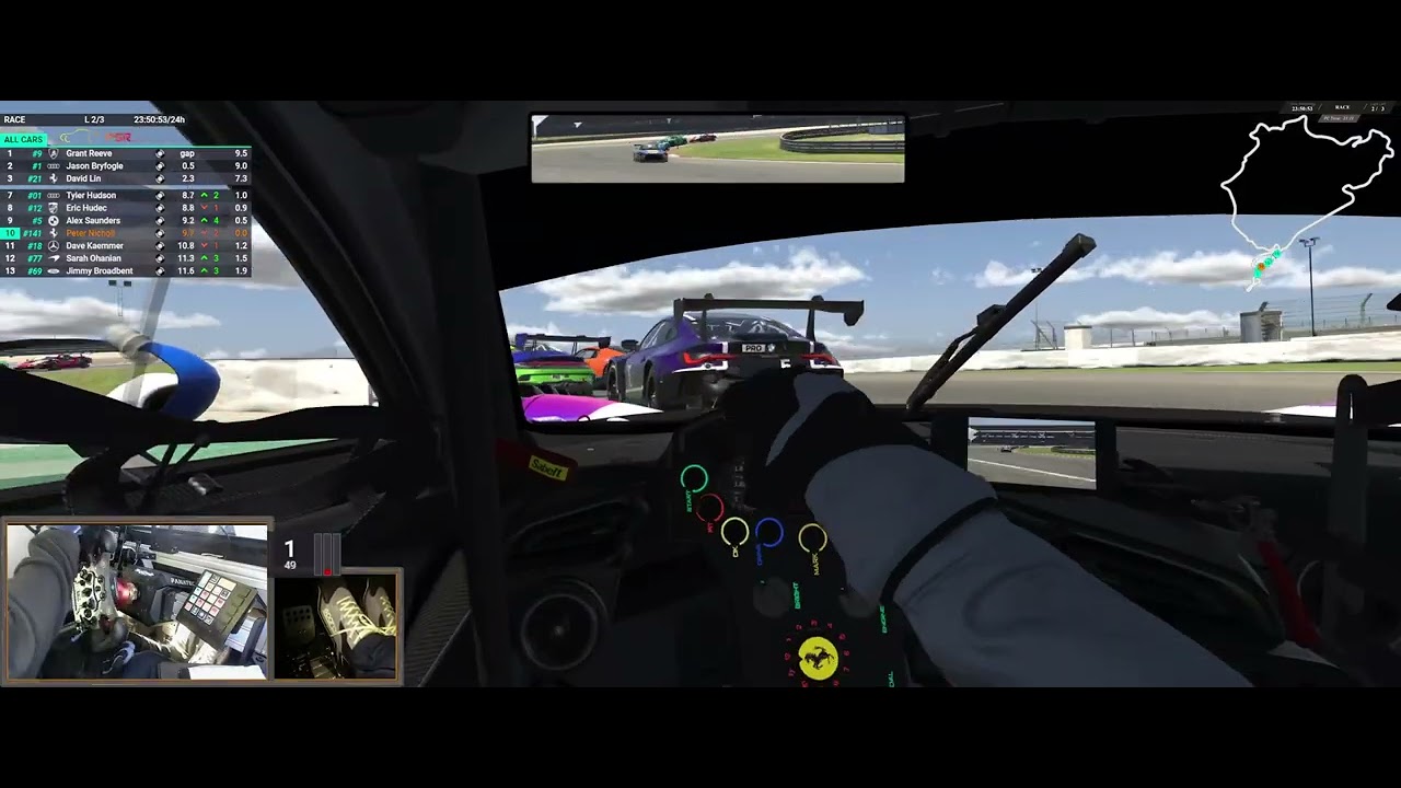 iRacing | 3 Lap Race at Nordschleife Combined in the Ferarri 296 GT3 ...