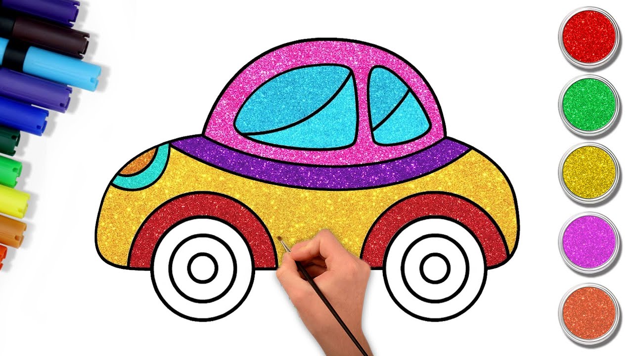 🖍️How to Draw a Sparkling Car🚗 | Easy Drawing Tutorial | Kaise Banate ...