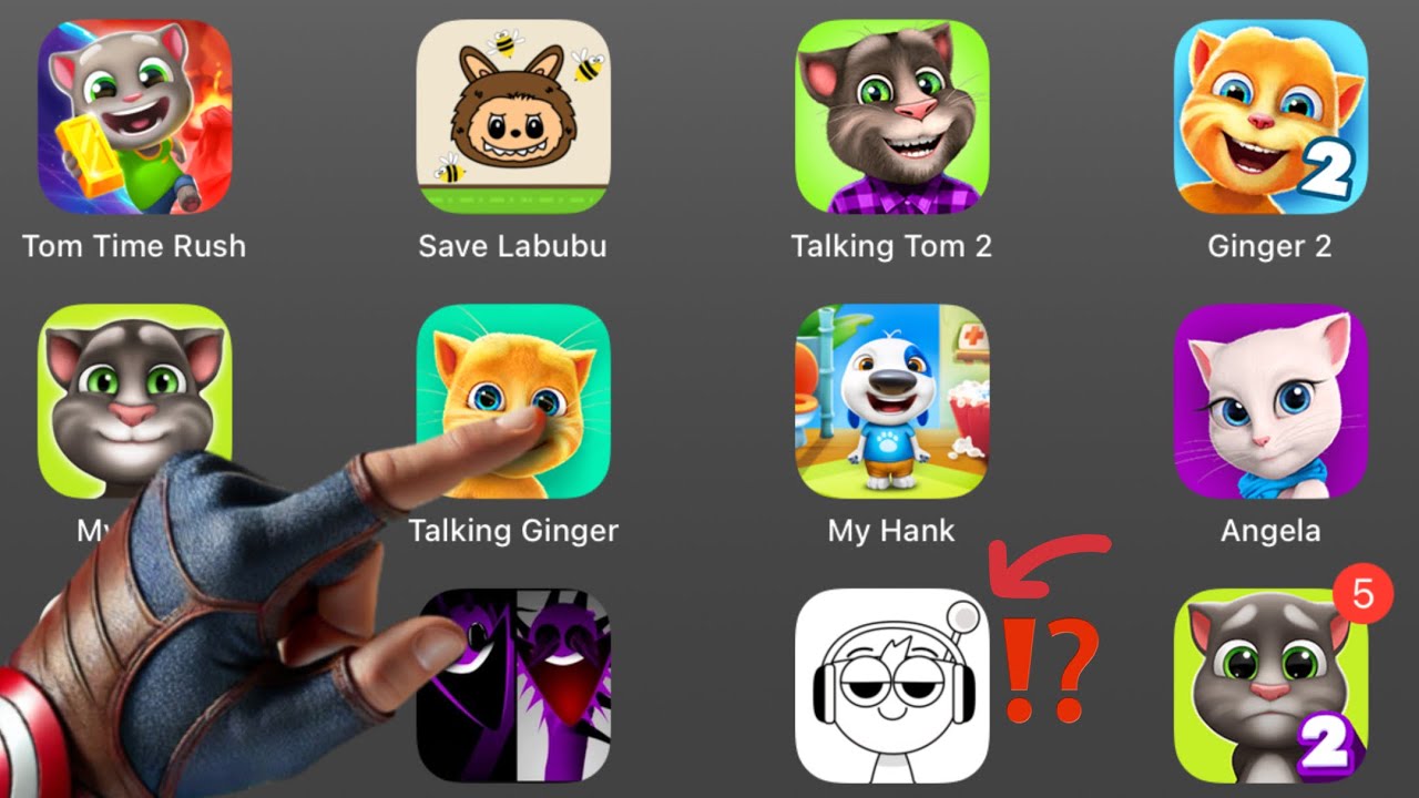 My Tom, Talking Tom 2, Talking Ginger, Save Labubu, Android iOS Games ...