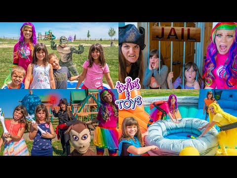 Princess Lollipop make believe play with Kate and Lilly, Pirate Witch, Princess Sunshine and More!