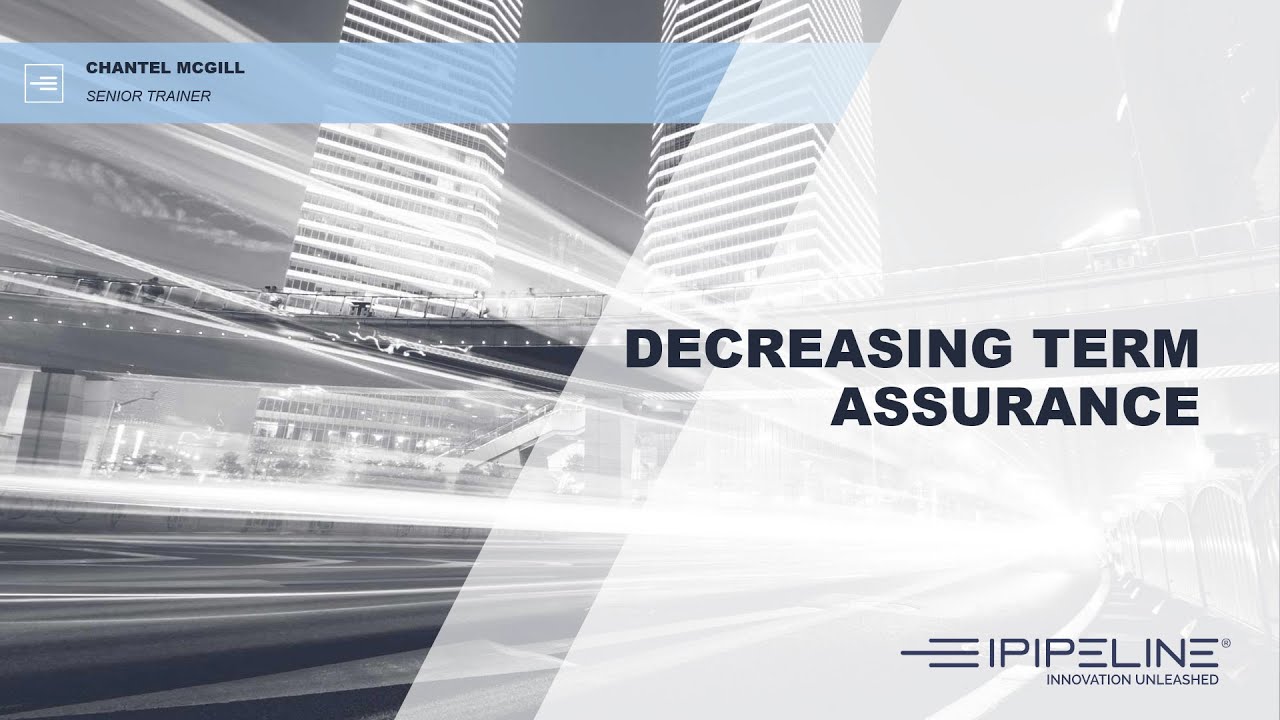 Decreasing Term Assurance - YouTube