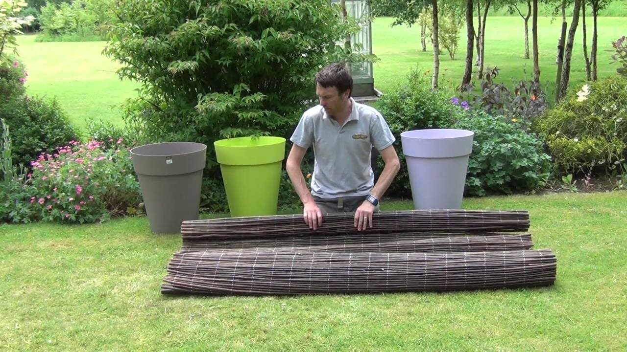 2m Willow Fencing Screen - YouTube