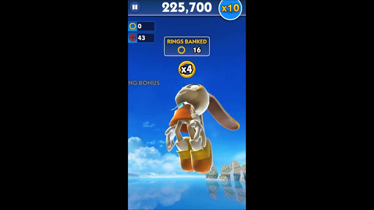 [Sonic Dash] Best Score with Cream The Rabbit 😇!! (Over 400,000) - YouTube