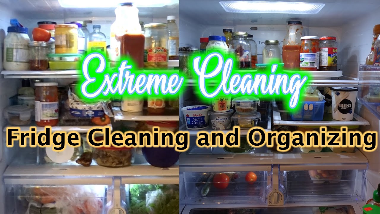 Deep Cleaning and Organizing My Very Messy Fridge - YouTube