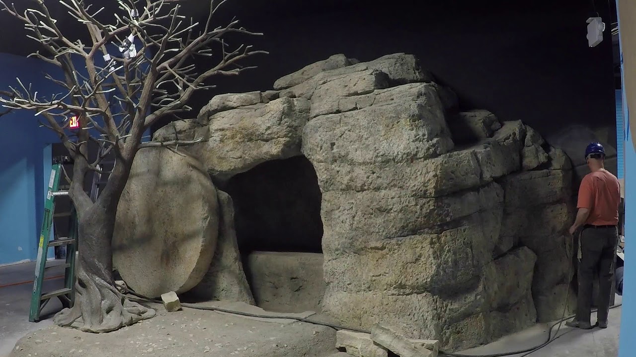 064 Resurrection Cave Rockface Mural - YouTube