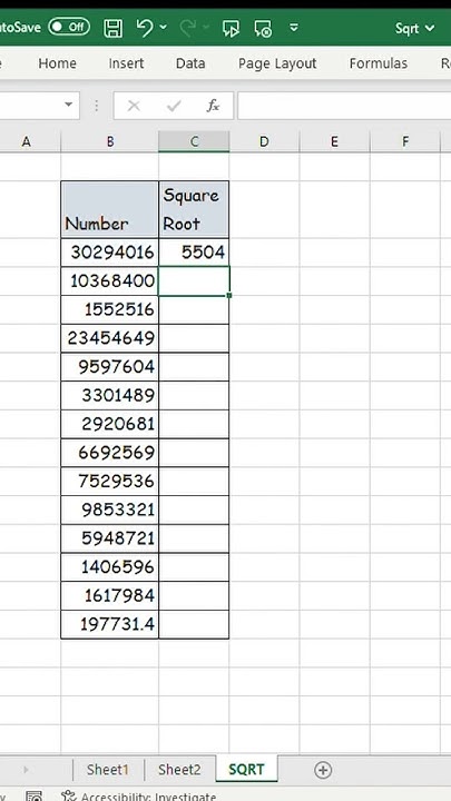 Find square root in Excel using Formula #excel #shortfeed #shorts - YouTube