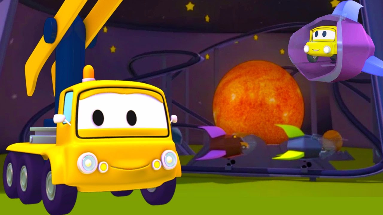 Construction Squad: Dump Truck, Crane & Excavator build a Space Roller ...