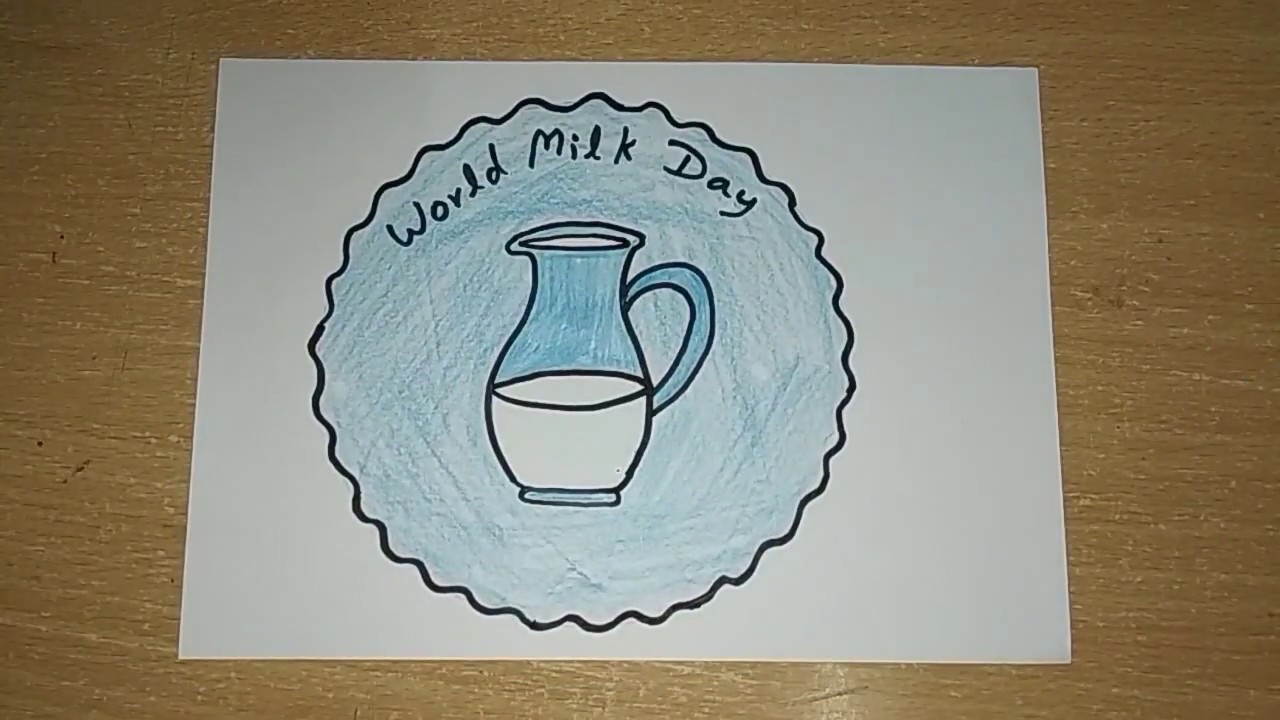 How to draw milk day Special drawing for kids | Easy step by step milk ...