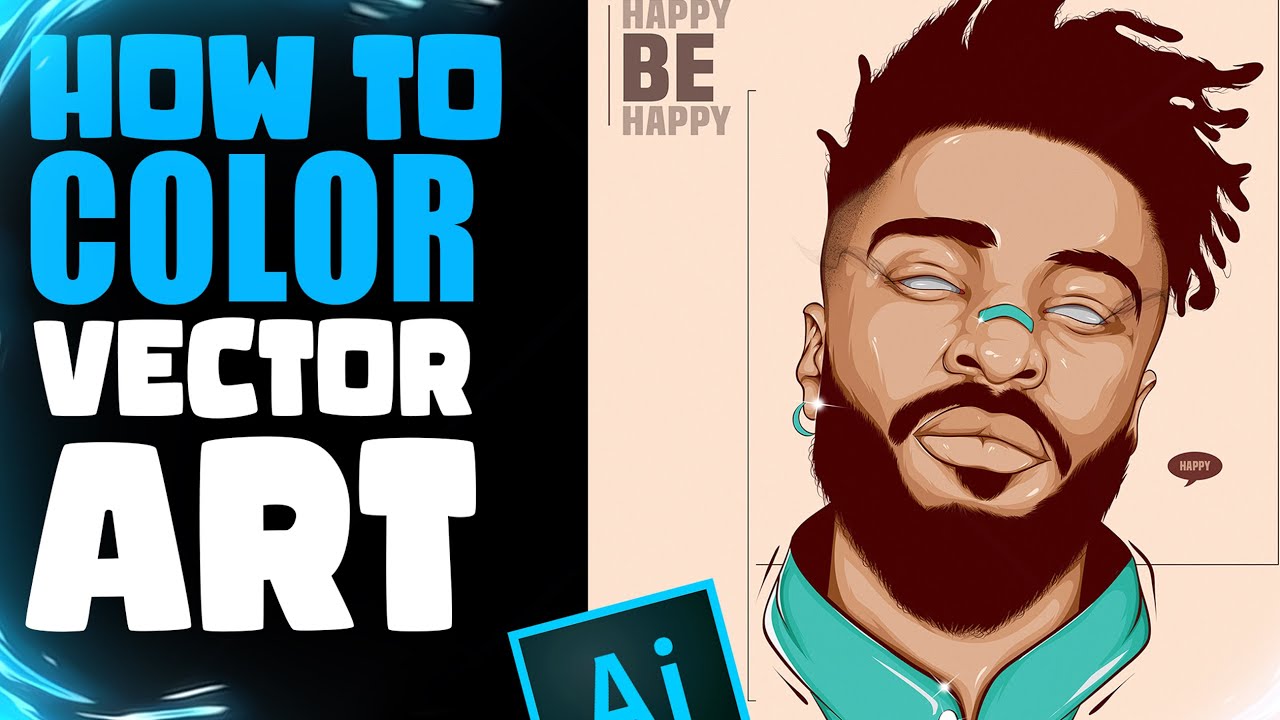 How to Shading vector art Tutorial. detail video adobe illustrator.adobe photoshop. vector art ...