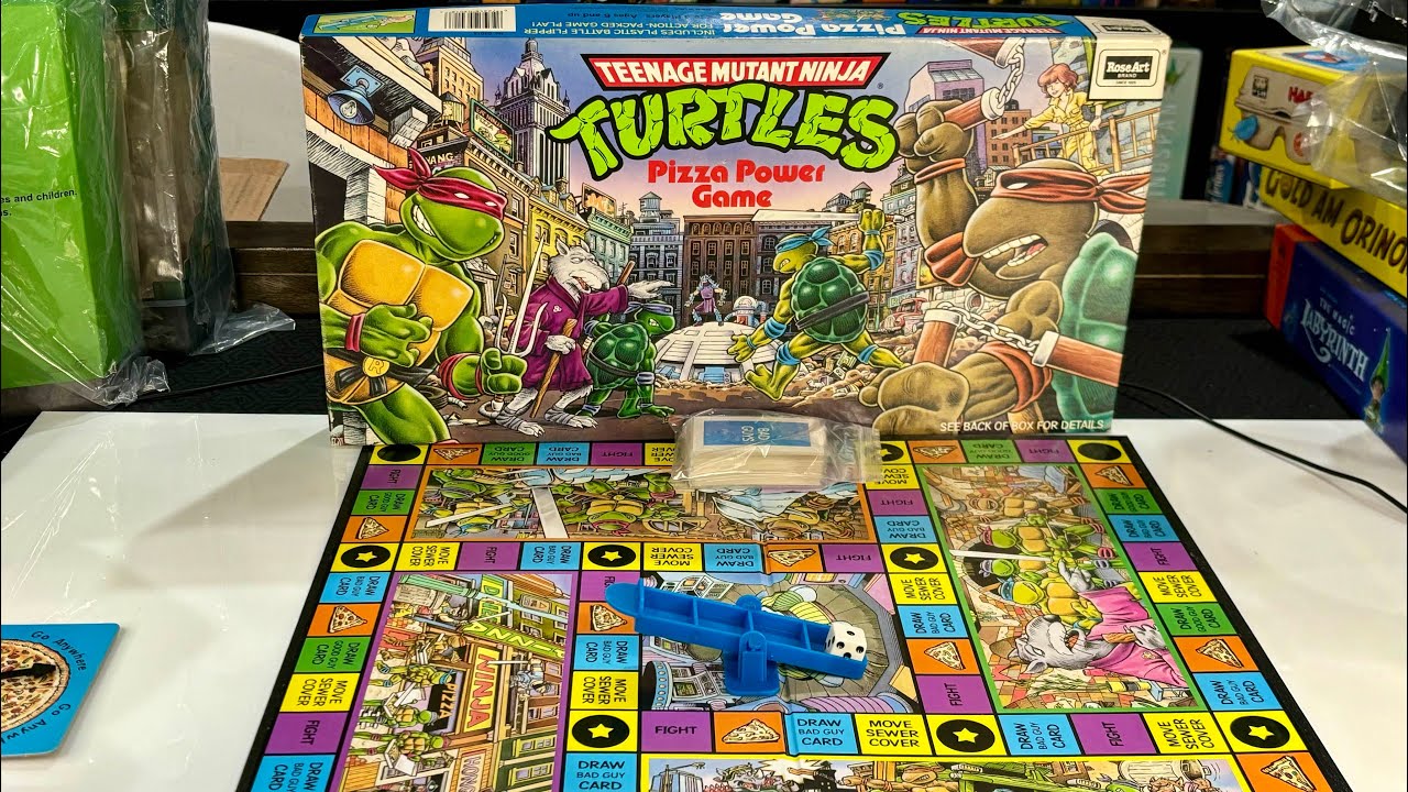TMNT Pizza Power Board Game from 1987 - YouTube