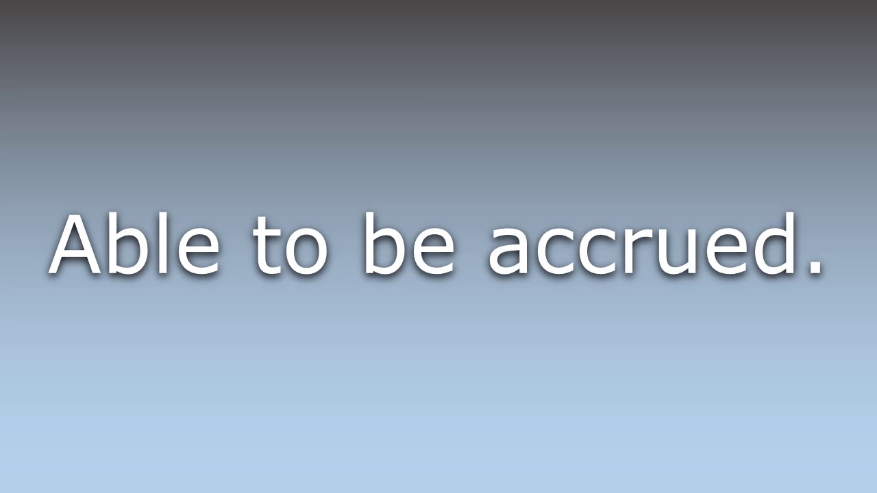 What does Accruable mean? - YouTube