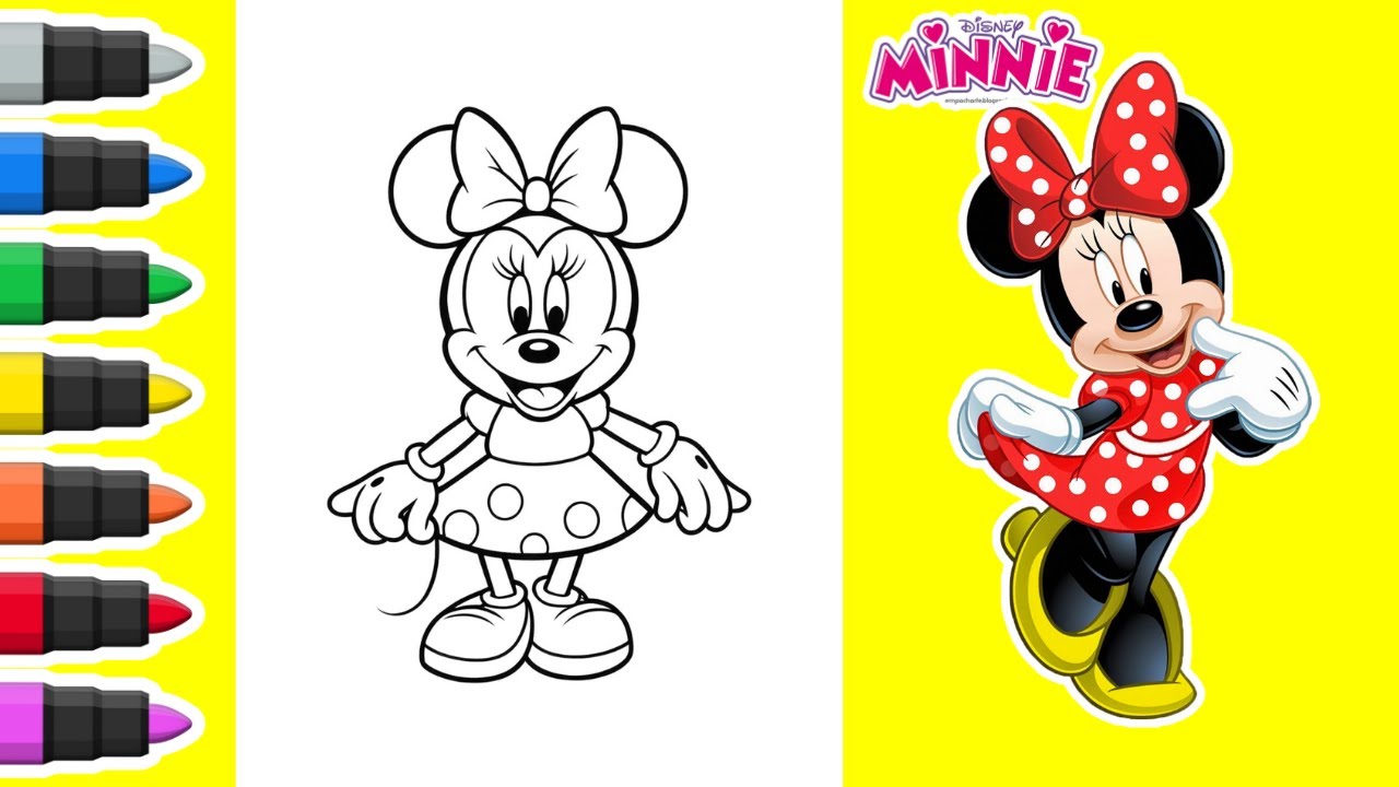 Amazing Coloring of Disney Minnie Mouse - YouTube