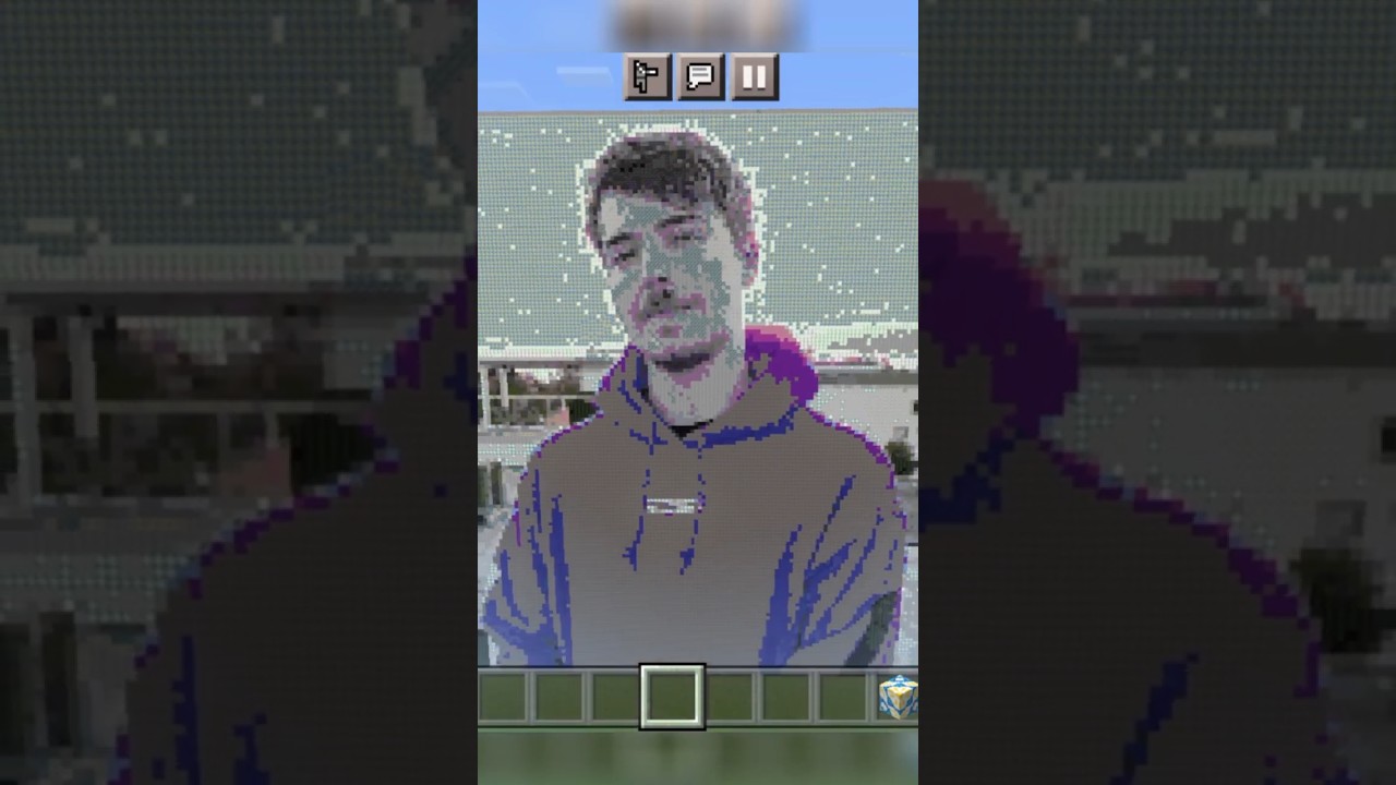 Mr Beast Art In Minecraft #shorts #mrbeast - YouTube